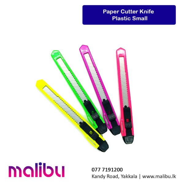 Paper Cutter Knife – Plastic Small – Malibu.lk – Stationery Store